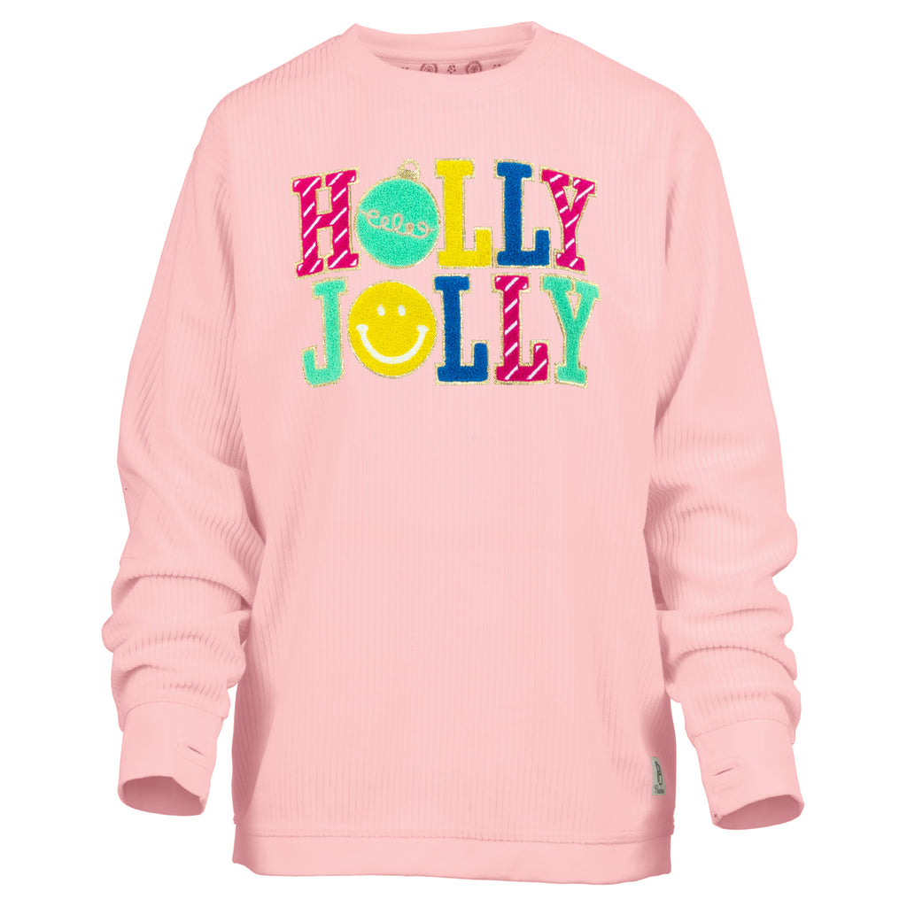 Holly Jolly Fun Plush Ribbed Applique Fleece – Royce Brand